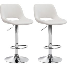 CLP 2er Set Barhocker Camden I Samt-Bezug