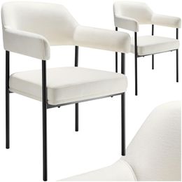 TecTake&reg; Armlehnstuhl, gepolstert, schlanke, pulverbeschichtete Stahlbeine, 58 x 62 x 85 cm
