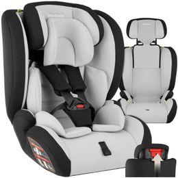 TecTake&reg; Autositz, i-Size Zulassung, mit Seitenaufprallschutz, l&auml;ngenverstellbarer 5-Punkt-Gurt, h&ouml;henverstellbare Kopfst&uuml;tze, von 76 bis 150 cm, Belastbarkeit 36 kg