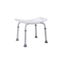 Brillantbad BELP Duschsitz Aluminium matt Kunststoff Wei&szlig; 510x390-570x410 mm, 120 kg Traglast f&uuml;r Bad & WC >> Freistehend anwendbar