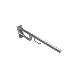 Brillantbad BELP St&uuml;tzklappgriff mit Toilettenpapierhalter Edelstahl geb&uuml;rstet 100x250x760 mm, 120 kg Traglast f&uuml;r Bad & WC >> zum Bohren