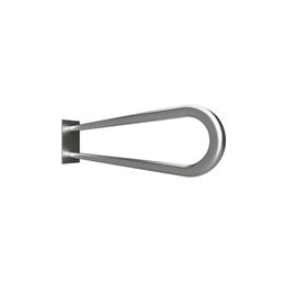 Brillantbad BELP St&uuml;tzgriff in U-Form Edelstahl geb&uuml;rstet mit Abdeckung 103x253x829 mm, 120 kg Traglast f&uuml;r Bad & WC >> zum Bohren