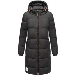 Marikoo Damen Winter Steppmantel Stepp Jacke Mantel Parka warm mit Kapuze Nomadiaa