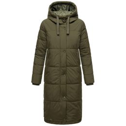Marikoo Damen Winter Steppmantel Stepp Jacke Mantel Parka warm mit Kapuze Soranaa