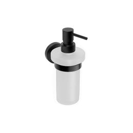 Brillantbad BARK Glasseifenspender Messing Schwarz 80x190x133 mm, 230 ml f&uuml;r Bad & K&uuml;che >> zum Bohren oder Kleben*
