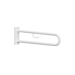 Brillantbad BELP St&uuml;tzgriff mit Toilettenpapierhalter & Abdeckung Eisen Wei&szlig; 616x100x250 mm, 120 kg Traglast f&uuml;r Bad & WC >> zum Bohren