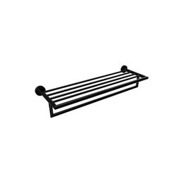 Brillantbad BARK Handtuchablage Messing Schwarz 265x550x120 mm f&uuml;r Bad & WC >> zum Bohren