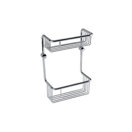 Brillantbad BYTRO Doppelseifenkorb Messing Chrom poliert 116x220x320 mm f&uuml;r Bad & WC >> zum Bohren