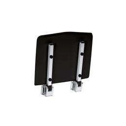 Brillantbad BELP Duschklappsitz Edelstahl poliert Kunststoff Schwarz 350x70x335 mm, 120 kg Traglast f&uuml;r Bad & WC >> zum Bohren