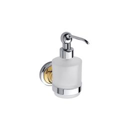 Brillantbad BETRO GOLD Seifenspender Messing Gold Chrom 75x150x120 mm, 200 ml f&uuml;r Bad & K&uuml;che >> zum Bohren