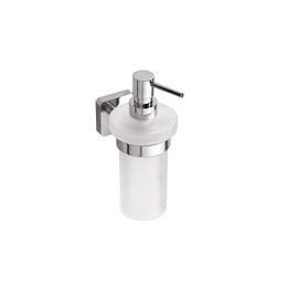 Brillantbad BASI Glasseifenspender Messing Glas Chrom poliert 82x192x130 mm, 230 ml f&uuml;r Bad & K&uuml;che >> zum Bohren