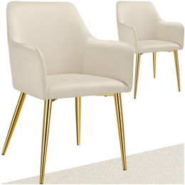 TecTake&reg; Armlehnstuhl, in Samtoptik, gepolstert, schlanke, pulverbeschichtete Stahlbeine, 55 x 63,5 x 86,5 cm