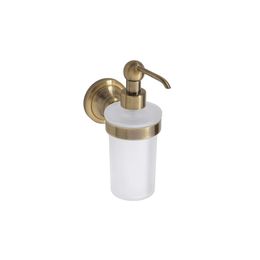 Brillantbad BETRO BRONZE Seifenspender Messing Glas Bronze 80x190x120 mm, 230 ml f&uuml;r Bad & K&uuml;che >> zum Bohren
