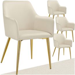 TecTake&reg; Armlehnstuhl, in Samtoptik, gepolstert, schlanke, pulverbeschichtete Stahlbeine, 55 x 63,5 x 86,5 cm
