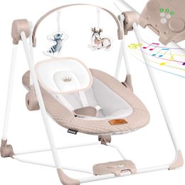 Kidiz&reg; Babywippe Babyschaukel mit 5 Geschwindigkeitseinstellungen zusammenklappbarer Baby Wippe Schaukel Babyhochstuhl mit Spielbogen Spielzeugen 5 beruhigende Naturger&auml;usche neugeborene