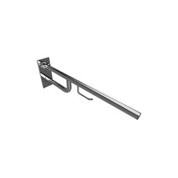 Brillantbad BELP St&uuml;tzklappgriff mit Toilettenpapierhalter Edelstahl poliert mit Abdeckung 100x250x760 mm, 120 kg Traglast f&uuml;r Bad & WC >> zum Bohren