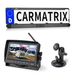 CARMATRIX Solar R&uuml;ckfahrsystem 7" IPS-HD Monitor R&uuml;ckfahrkamera f&uuml;r Wohnmobil, Wohnwagen, Transporter