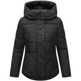 Marikoo Damen Winter Jacke gesteppt Teddyfell gef&uuml;ttert Steppjacke mit Kapuze & Recyceltes Obermaterial Elira