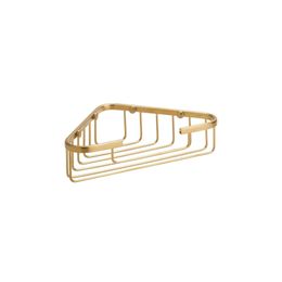 Brillantbad BABLO Eckseifenkorb Messing Gold matt 155x250x60 mm f&uuml;r Bad & WC >> zum Bohren