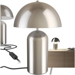 TecTake&reg; Retro-Tischlampe, Pilzdesign im 70er Jahre Stil, indirektes Licht, Kippschalter am Kabel, 25 x 37 cm