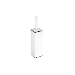 Brillantbad WHITE WC-B&uuml;rstengarnitur Messing Wei&szlig; 80x400x80 mm f&uuml;r Bad & WC >> zum Bohren oder Freistehend anwendbar