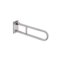 Brillantbad BELP St&uuml;tzklappgriff in U-Form abnehmbar Edelstahl geb&uuml;rstet mit Abdeckung 120x225x616 mm, 120 kg Traglast f&uuml;r Bad & WC >> zum Bohren