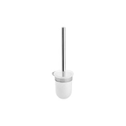 Brillantbad BORGANIC WC-B&uuml;rstengarnitur Edelstahl poliert Milchglas 95x360x123 mm f&uuml;r Bad & WC >> zum Bohren