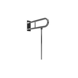 Brillantbad BELP St&uuml;tzklappgriff in U-Form mit Standfu&szlig; Edelstahl geb&uuml;rstet mit Abdeckung 100x800x829 mm, 120 kg Traglast f&uuml;r Bad & WC >> zum Bohren