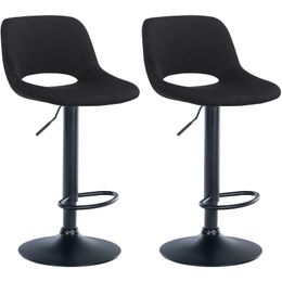 CLP 2er Set Barhocker Camden I Samt-Bezug