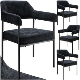 TecTake&reg; Armlehnstuhl, gepolstert, schlanke, pulverbeschichtete Stahlbeine, 58 x 62 x 85 cm