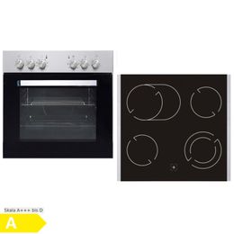 PKM Einbauherdset KH-BIC7-2KB-GK-IX mit Ofen und Glaskeramikkochfeld