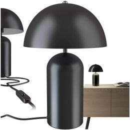 TecTake&reg; Retro-Tischlampe, Pilzdesign im 70er Jahre Stil, indirektes Licht, Kippschalter am Kabel, 25 x 37 cm