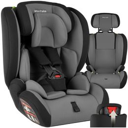 TecTake&reg; Autositz, i-Size Zulassung, mit Seitenaufprallschutz, l&auml;ngenverstellbarer 5-Punkt-Gurt, h&ouml;henverstellbare Kopfst&uuml;tze, von 76 bis 150 cm, Belastbarkeit 36 kg