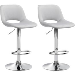 CLP 2er Set Barhocker Camden I Samt-Bezug