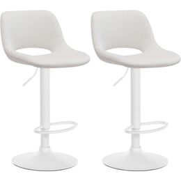 CLP 2er Set Barhocker Camden I Samt-Bezug