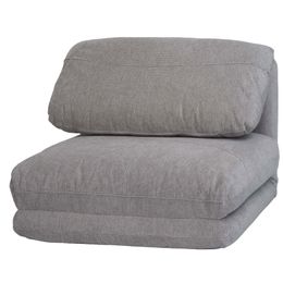 Schlafsessel MCW-E68, Schlafsofa Funktionssessel Klappsessel Relaxsessel, Stoff/Textil ~ hellgrau