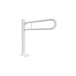 Brillantbad BELP St&uuml;tzklappgriff in U-Form Bodenmontage Eisen Wei&szlig; 150x870x972 mm, 120 kg Traglast f&uuml;r Bad & WC >> zum Bohren