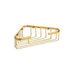 Brillantbad BILLO Eckseifenkorb Messing Gold poliert 155x250x60 mm f&uuml;r Bad & WC >> zum Bohren