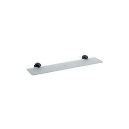 Brillantbad BARK Glasablage Glas Messing Schwarz 600x55x130 mm f&uuml;r Bad & K&uuml;che >> zum Bohren