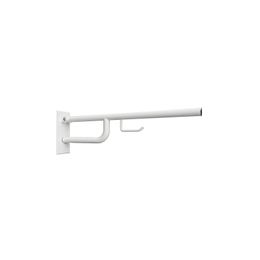Brillantbad BELP St&uuml;tzklappgriff mit Toilettenpapierhalter Eisen Wei&szlig; 100x250x760 mm, 120 kg Traglast f&uuml;r Bad & WC >> zum Bohren