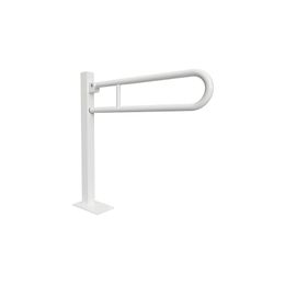 Brillantbad BELP St&uuml;tzklappgriff in U-Form Bodenmontage Eisen Wei&szlig; 150x870x930 mm, 120 kg Traglast f&uuml;r Bad & WC >> zum Bohren