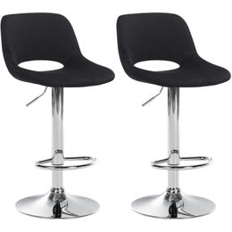 CLP 2er Set Barhocker Camden I Samt-Bezug