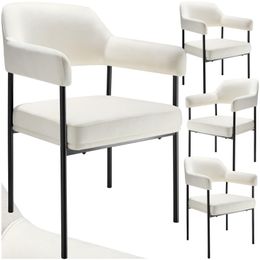 TecTake&reg; Armlehnstuhl, gepolstert, schlanke, pulverbeschichtete Stahlbeine, 58 x 62 x 85 cm