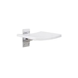 Brillantbad BELP Duschklappsitz Aluminium Chrom Kunststoff Wei&szlig; 380x450x390 mm, 150 kg Traglast f&uuml;r Bad & WC >> zum Bohren