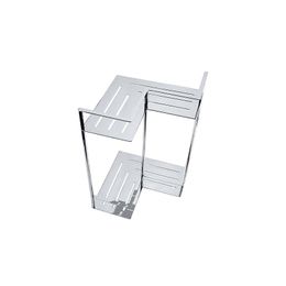 Brillantbad BYTRO Doppeleckseifenkorb Edelstahl Chrom poliert 240x355x375 mm f&uuml;r Bad & WC >> zum Bohren