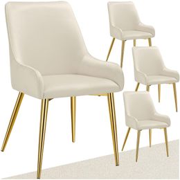 TecTake&reg; Polsterstuhl , in Samtoptik, gepolstert, schlanke, pulverbeschichtete Stahlbeine, 52 x 61 x 89 cm