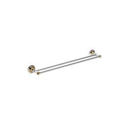 Brillantbad BETRO GOLD Doppelhandtuchhalter Messing Gold Chrom 665x65x120 mm f&uuml;r Bad & WC >> zum Bohren