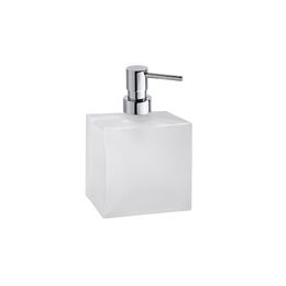 Brillantbad BASA Glasseifenspender Messing Milchglas Chrom 105x160x90 mm, 230 ml f&uuml;r Bad & K&uuml;che >> Freistehend anwendbar