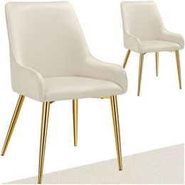 TecTake&reg; Polsterstuhl , in Samtoptik, gepolstert, schlanke, pulverbeschichtete Stahlbeine, 52 x 61 x 89 cm