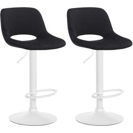CLP 2er Set Barhocker Camden I Samt-Bezug